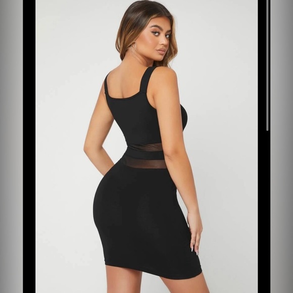 Dresses | Black Mesh Mini Dress | Poshmark